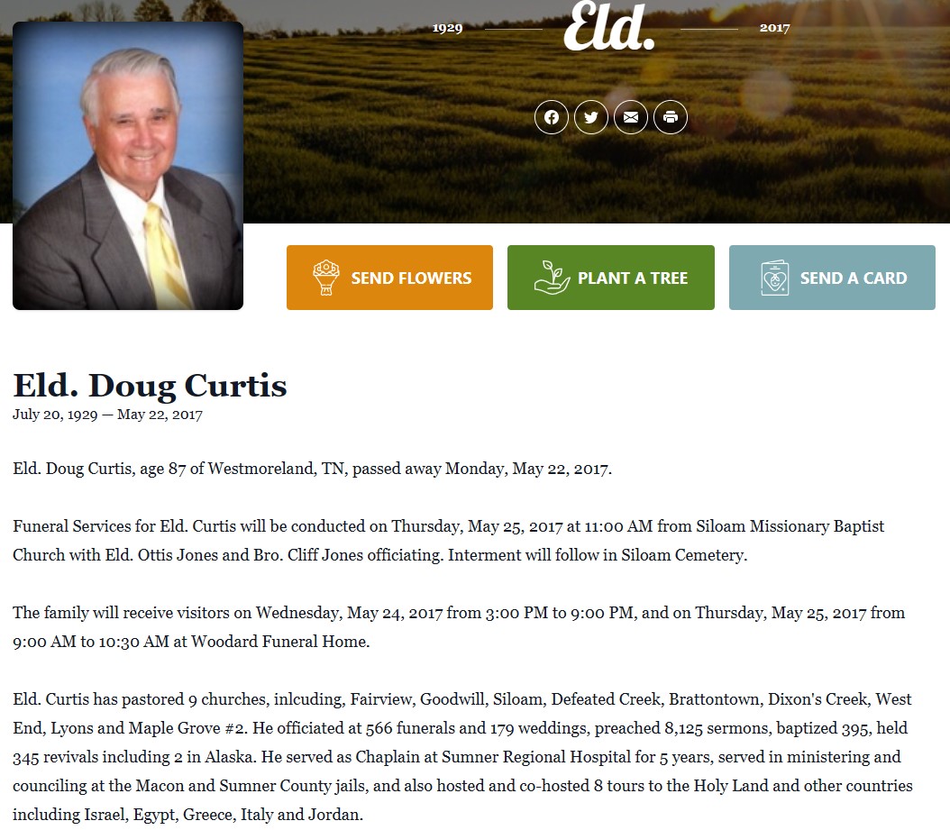 Bro. Doug Curtis – Missionary Baptist Voices of the Past